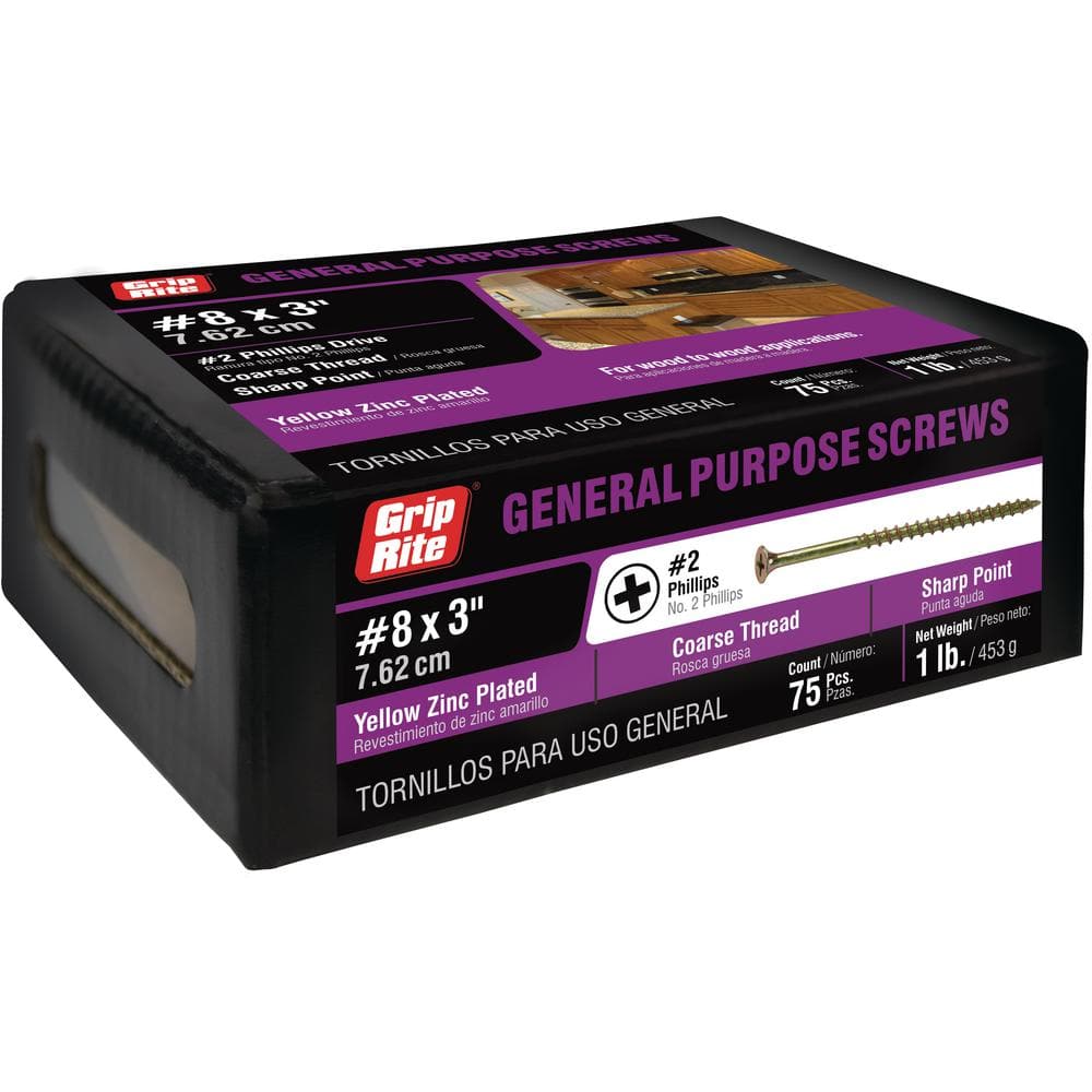 Reviews for Grip-Rite #8 x 3 in. #2 Phillips Bugle Head Coarse Thread ...