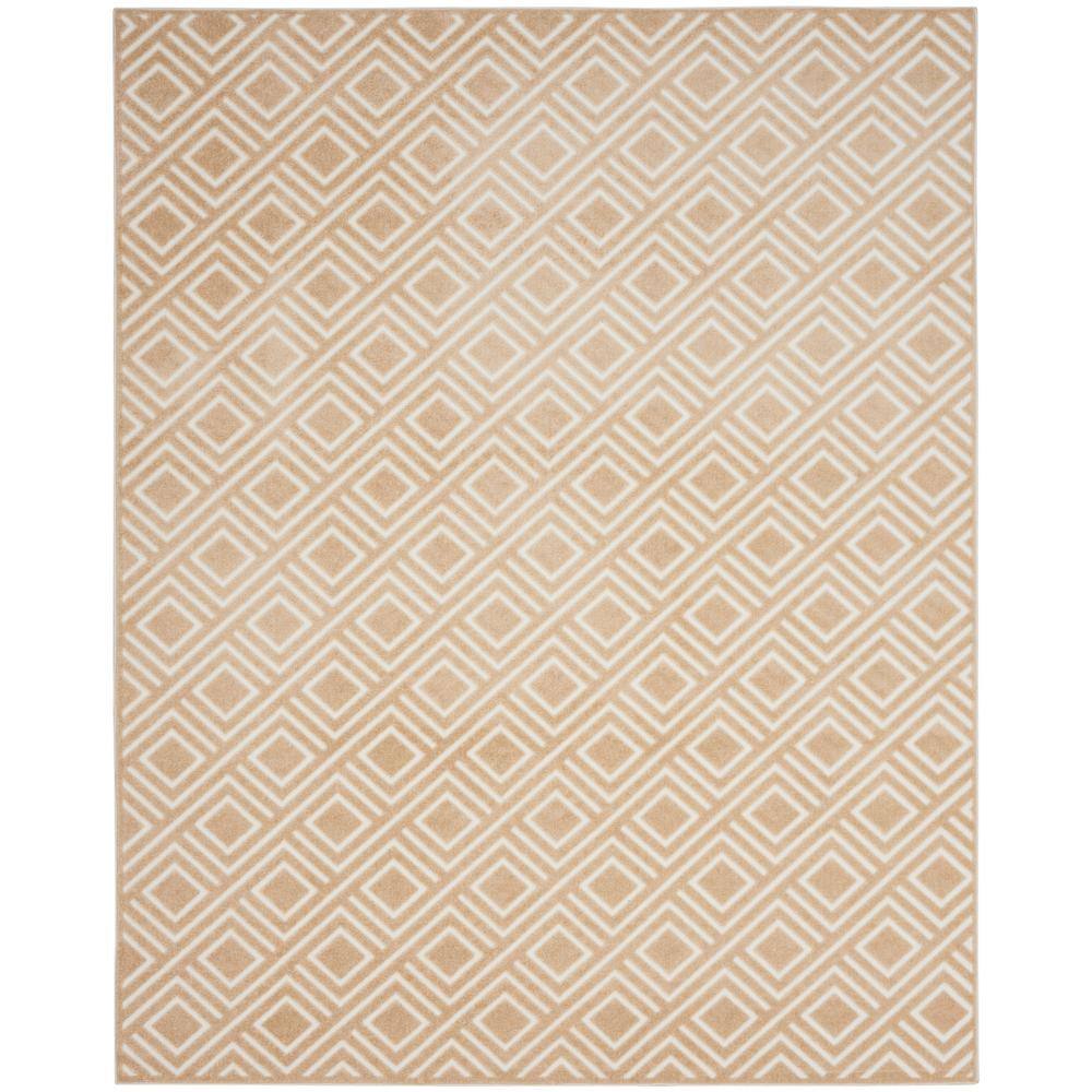 Nourison Casual Taupe 8 ft. x 10 ft. Checker Contemporary Area Rug ...