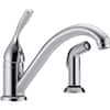 Delta Classic Single-Handle Standard Kitchen Faucet with Side Sprayer ...