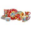 Certified International Blossom 16-Piece Multi-Colored Earthenware ...