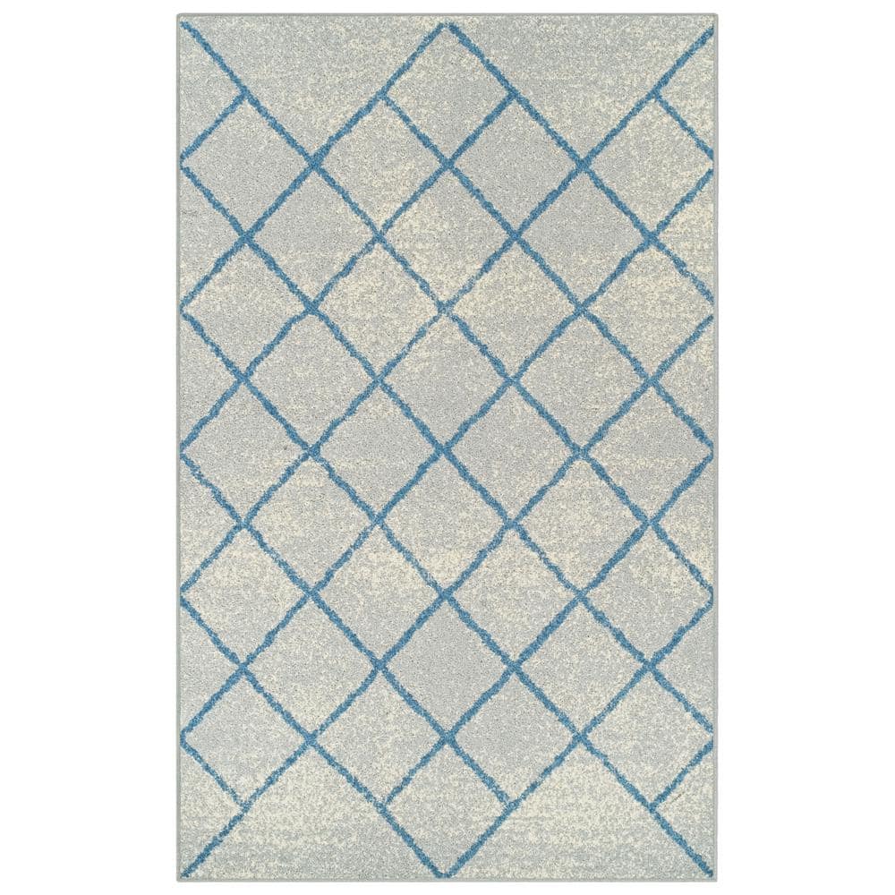 SUPERIOR Lattice Cream 8 ft. x 10 ft. Modern Geometric Polypropylene ...