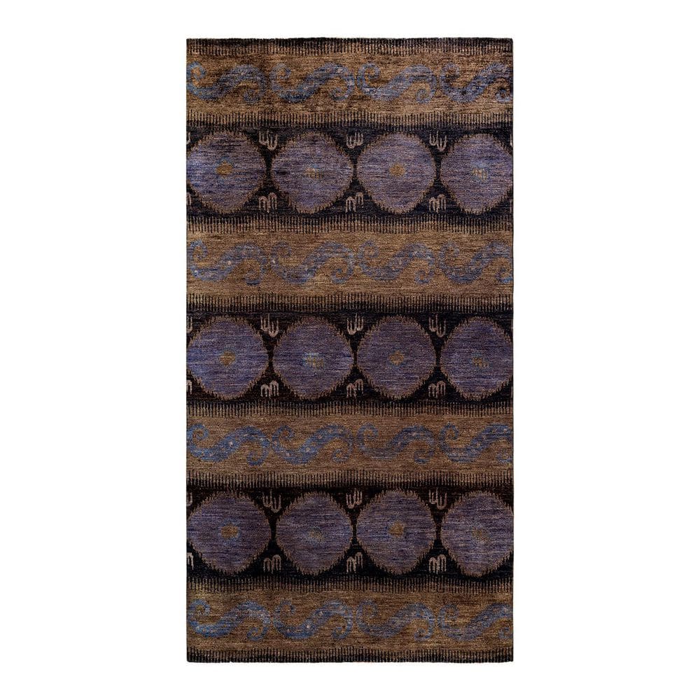 Chloe & Olivia Home Overdyed Black 6 ft. 1 in. x 11 ft. 9 in. Wool ...