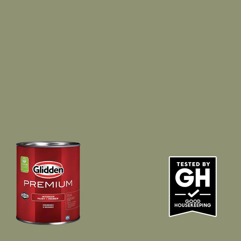 Glidden Premium 1 qt. PPG1125-5 Hemlock Eggshell Interior Latex Paint ...
