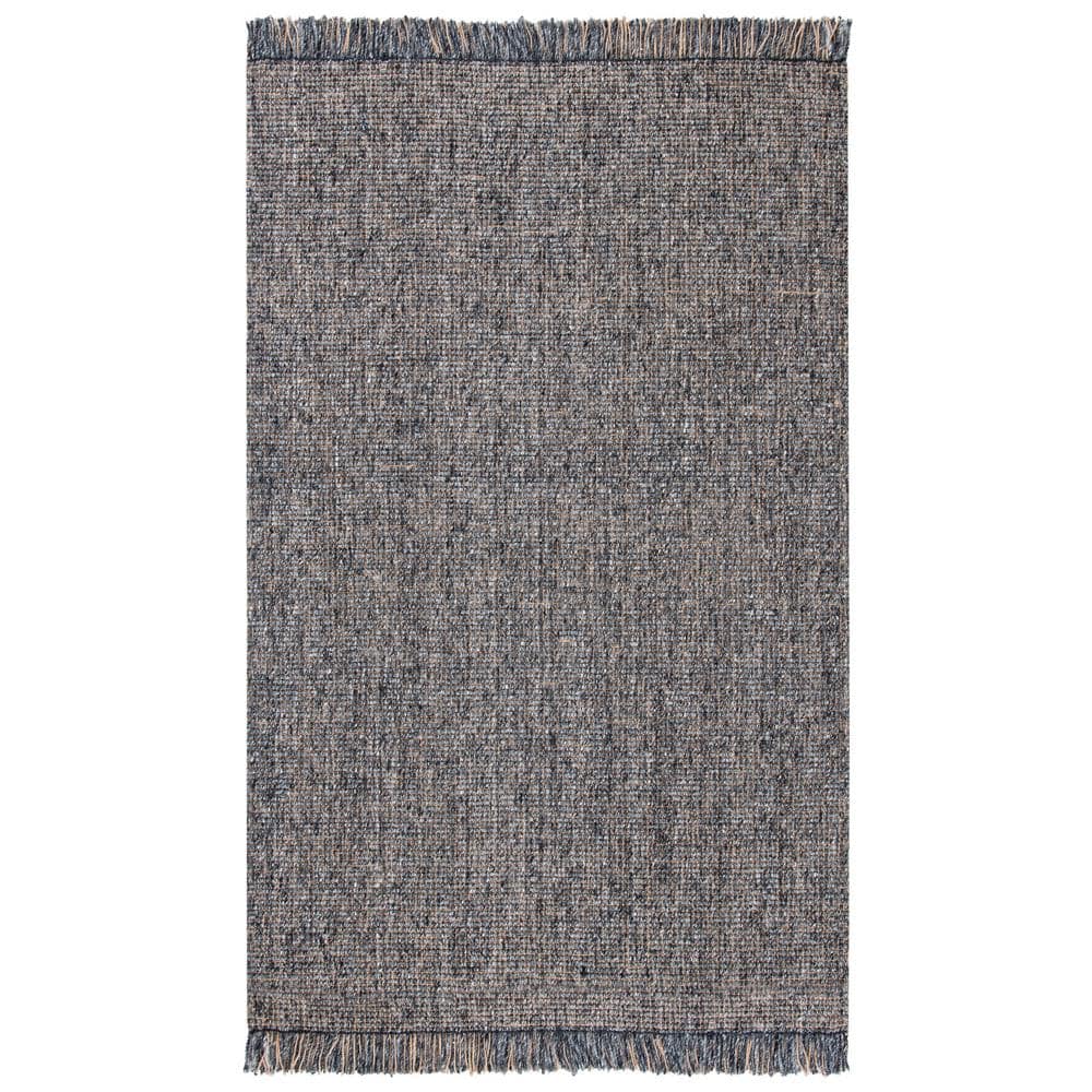 SAFAVIEH Natural Fiber Charcoal/Beige Doormat 2 ft. x 4 ft. Woven ...