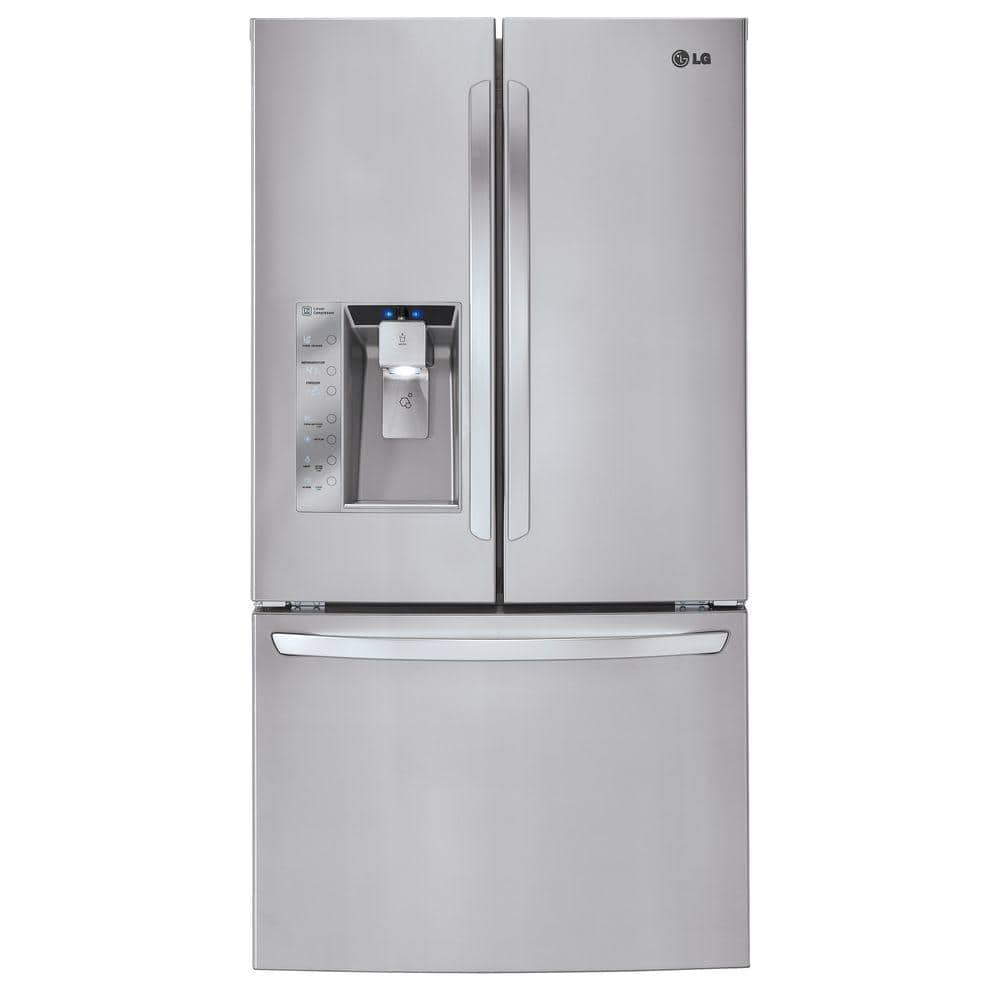 LG 32.5 cu. ft. French Door Refrigerator in Stainless Steel with Smart ...