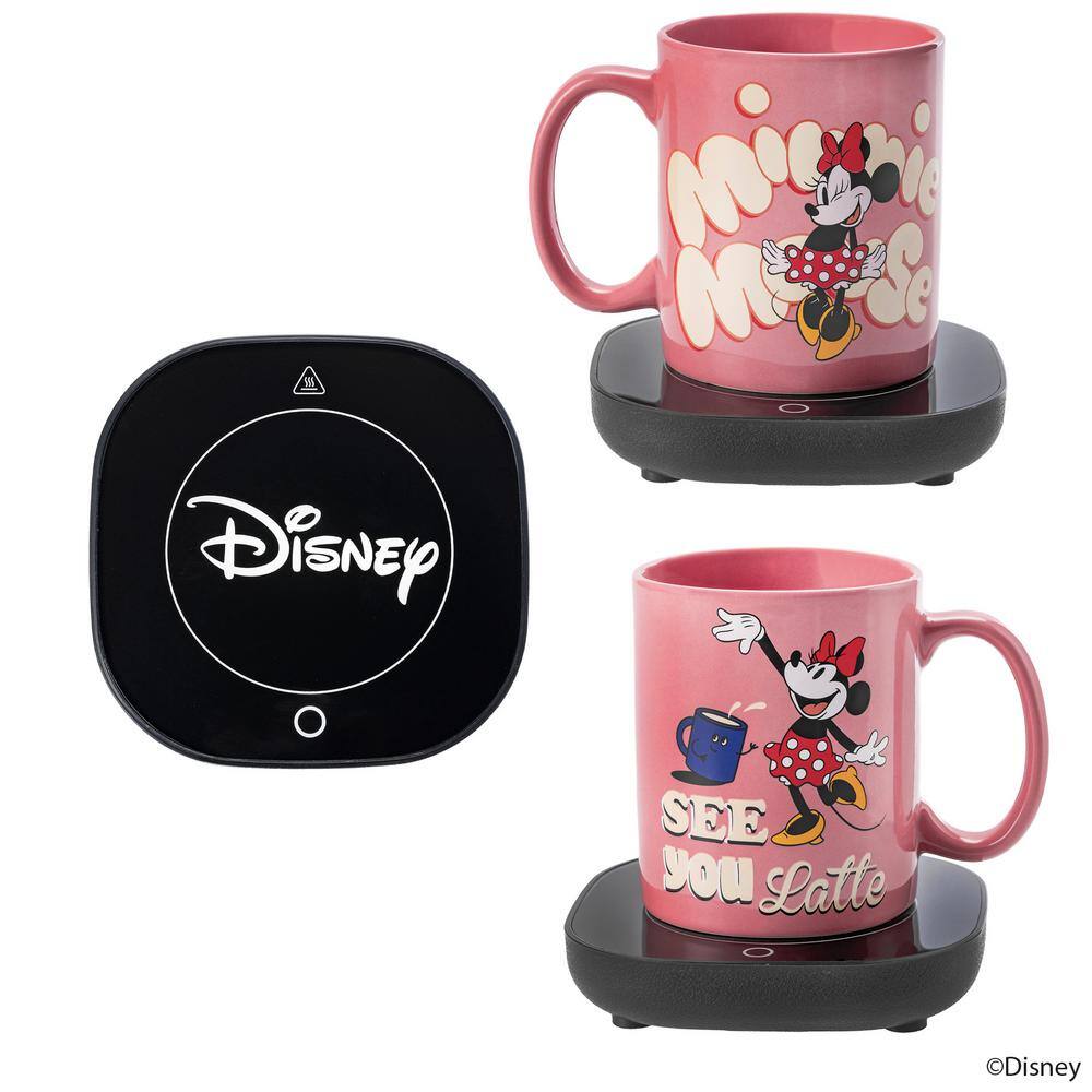 Uncanny Brands Disney Minnie Mouse Pink Single-Cup Coffee Mug with Mug ...