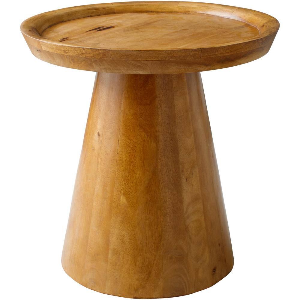 Livabliss Mallorie Modern End Table, Brown, 20 in. H x 20 in. W x 20 in ...