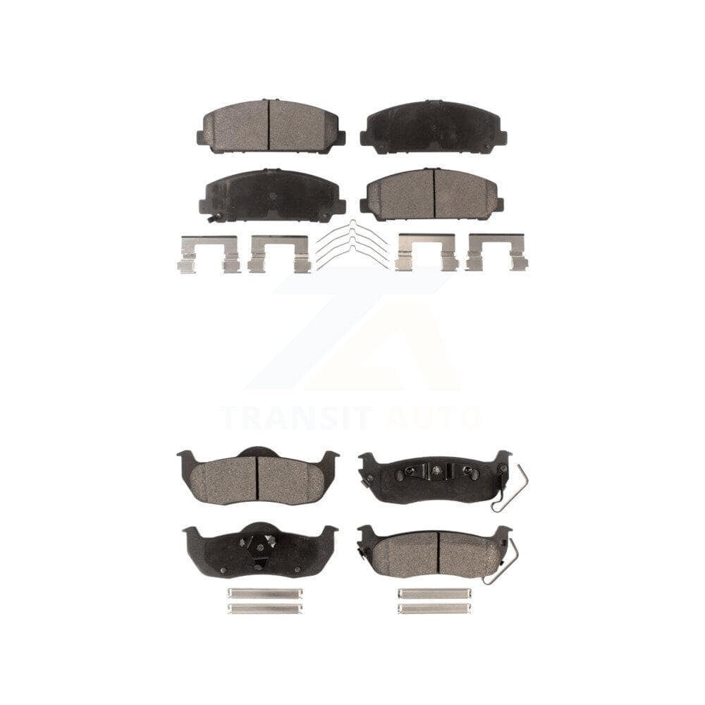 TEC Front Rear Ceramic Brake Pads Kit For Nissan Titan Armada Infiniti ...