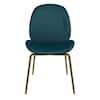 CosmoLiving by Cosmopolitan Astor Blue Velvet Upholstered Dining Chair ...
