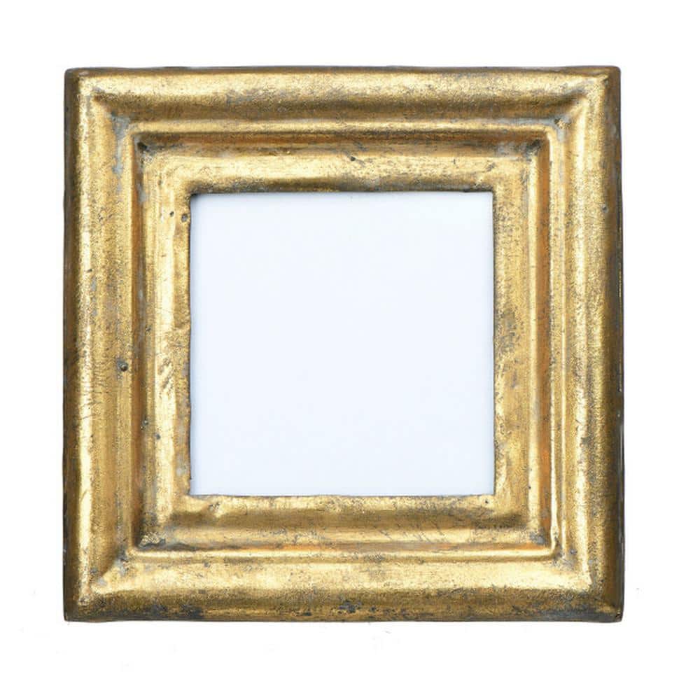 Storied Home 3.5 in. x 3.5 in. Gold Picture Frame EC0381 - The Home Depot