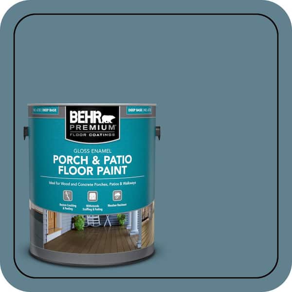 BEHR PREMIUM 1 gal. #PFC-85 Deep Lagoon Gloss Enamel Interior/Exterior ...