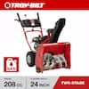 Troy-Bilt Storm 24 in. 208 cc Two- Stage Gas Snow Blower with Electric ...
