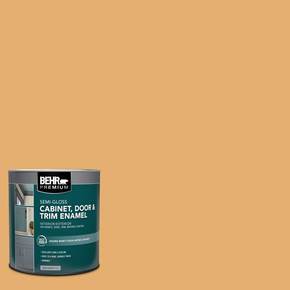 BEHR PREMIUM 1 qt. #M260-5 Mac N Cheese Semi-Gloss Enamel Interior ...