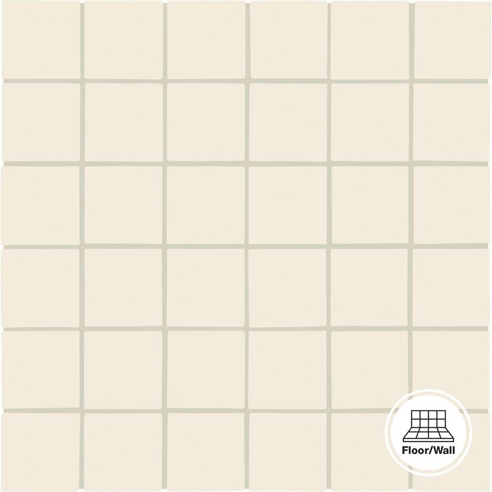 Daltile Restore Ivory 12 in. x 12 in. Matte Ceramic Mosaic Tile (10 sq ...