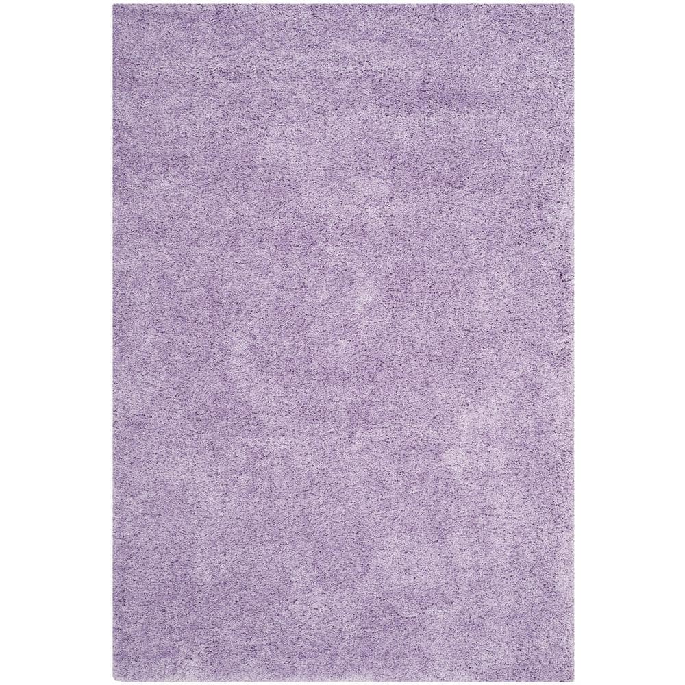 SAFAVIEH California Shag Lilac 4 ft. x 6 ft. Solid Area Rug SG151-7272 ...