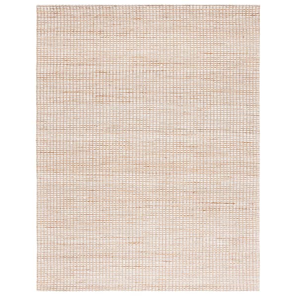 SAFAVIEH Marbella 8 ft. x 10 ft. Brown/Natural Striped Modern Area Rug ...