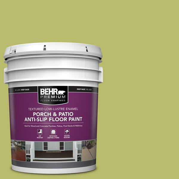 BEHR PREMIUM 5 gal. #S390-7 Trailing Vine Textured Low-Lustre Enamel ...