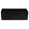Tierra Verde Tabletop Trough 12 in. x 4 in. Slate Rubber Self-Watering ...