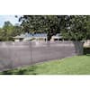 92 in. x 50 ft. Grey Mesh Fabric Privacy Fence Screen with Integrated ...