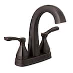 Delta Victorian 4 in. Centerset 2-Handle Bathroom Faucet with Metal ...