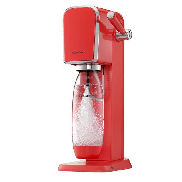 SodaStream Art Mandarin Red Soda Machine and Sparkling Water Maker Kit ...