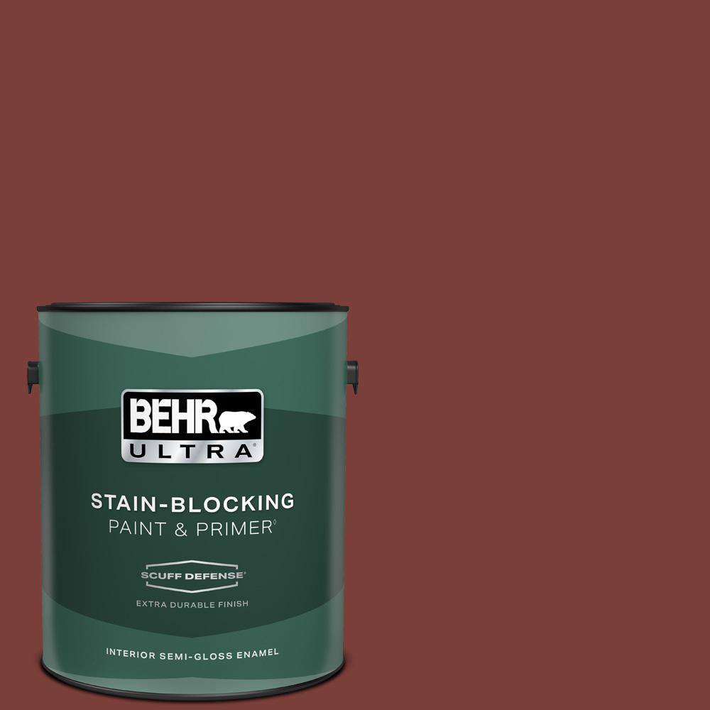 BEHR ULTRA 1 gal. #PPU2-02 Red Pepper Extra Durable Semi-Gloss Enamel ...