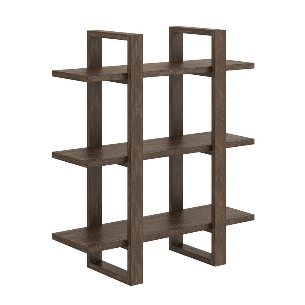 Nathan James Benji 32 in. Floating Wall Bookcase, 3-Tier Display Shelf ...