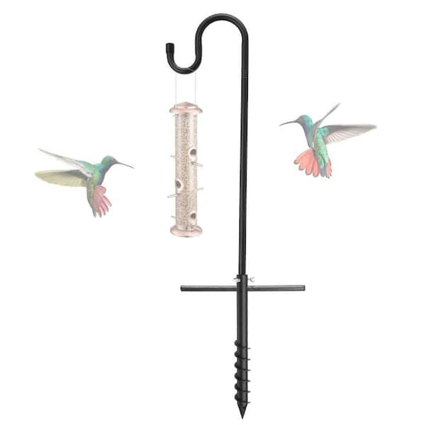 Ashman Online 92 in. 1/2 in. Dia Thick Black Steel Shepherd Hook, Super ...