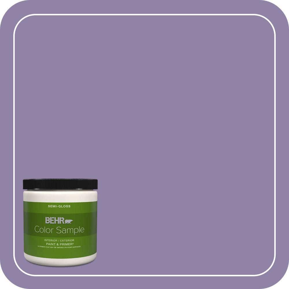 BEHR PREMIUM PLUS 8 oz. #650D-5 Fabulous Grape Semi-Gloss Interior ...
