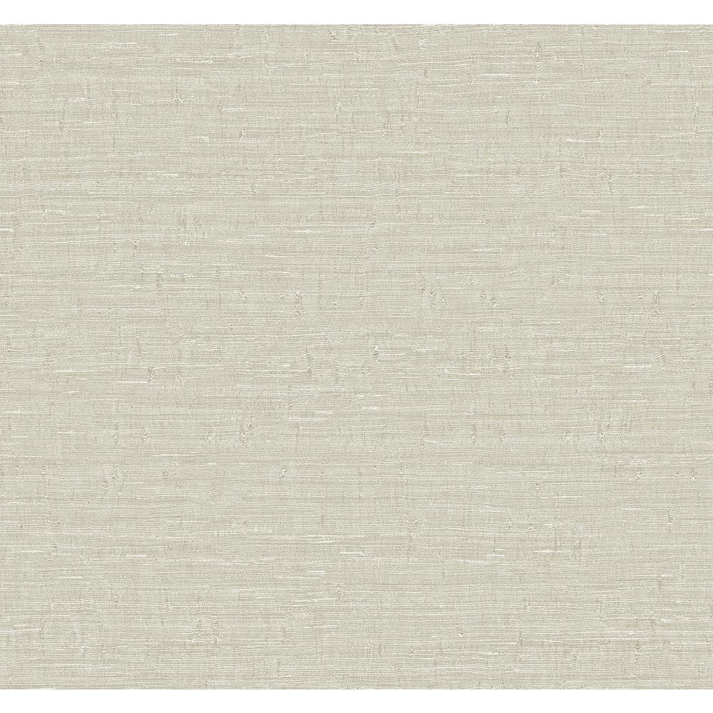 Seabrook Designs 60.75 sq. ft. Oat Wilslow Weave Embossed Vinyl Unpasted Wallpaper Roll TH90400 ...
