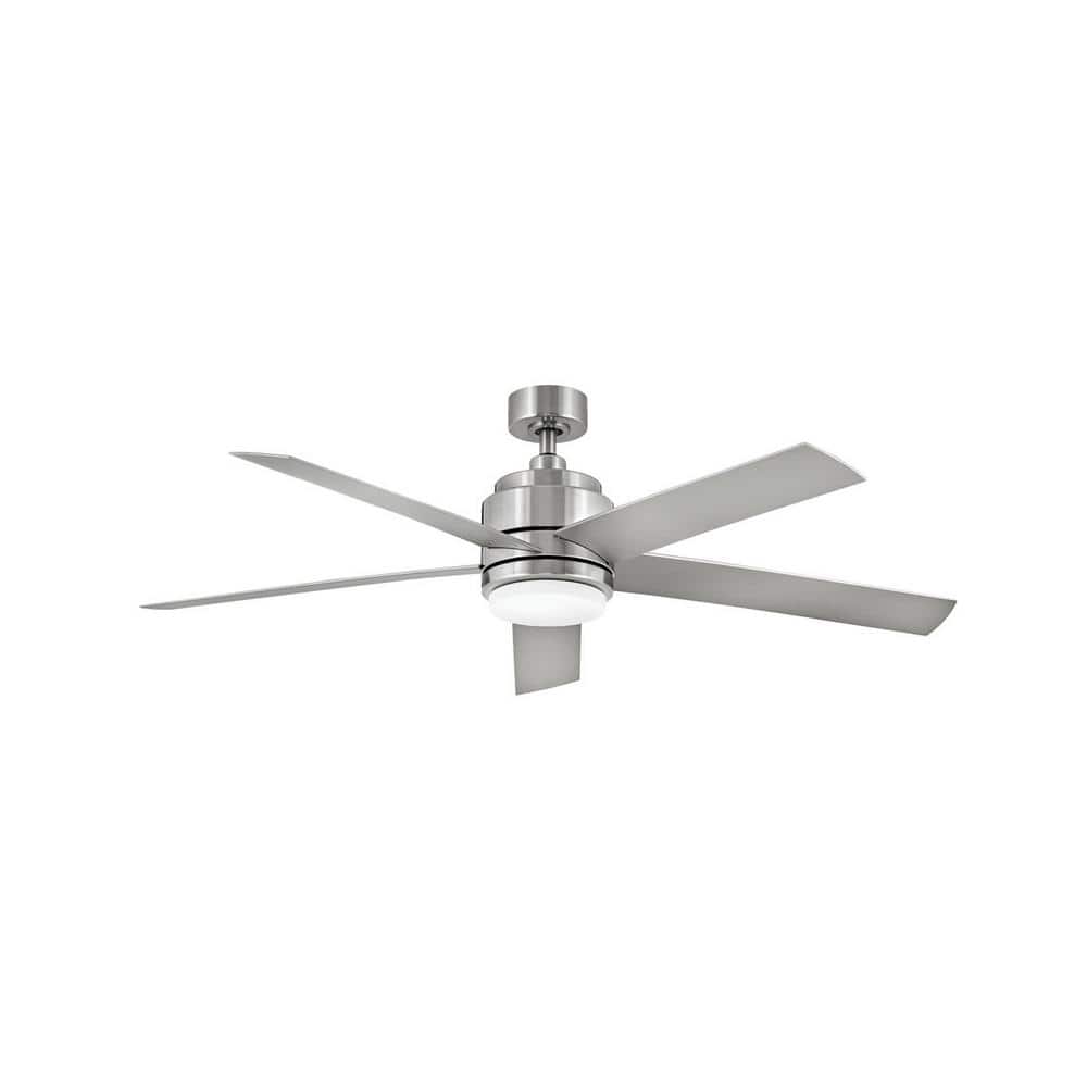 HINKLEY Tier 54 in. Integrated LED Indoor/Outdoor Brushed Nickel ...