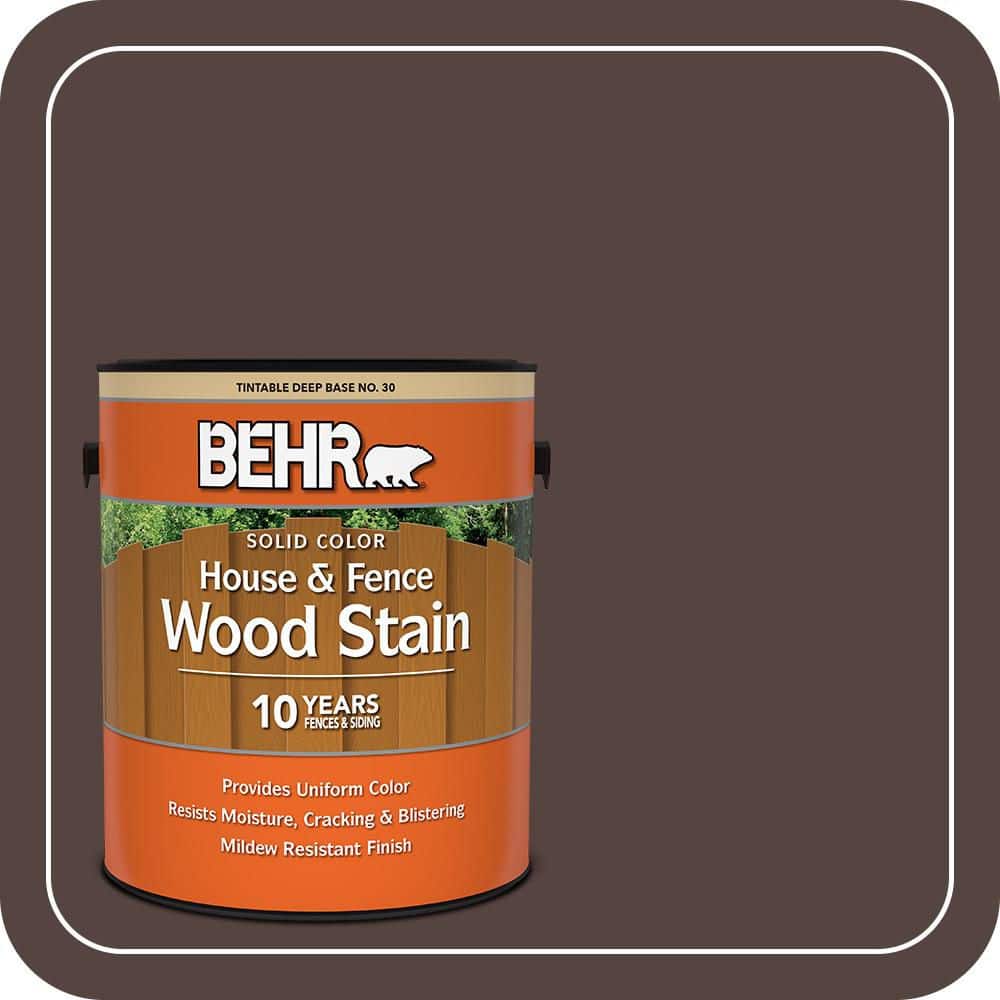 BEHR 1 gal. #PFC-25 Dark Walnut Solid Color House and Fence Exterior ...