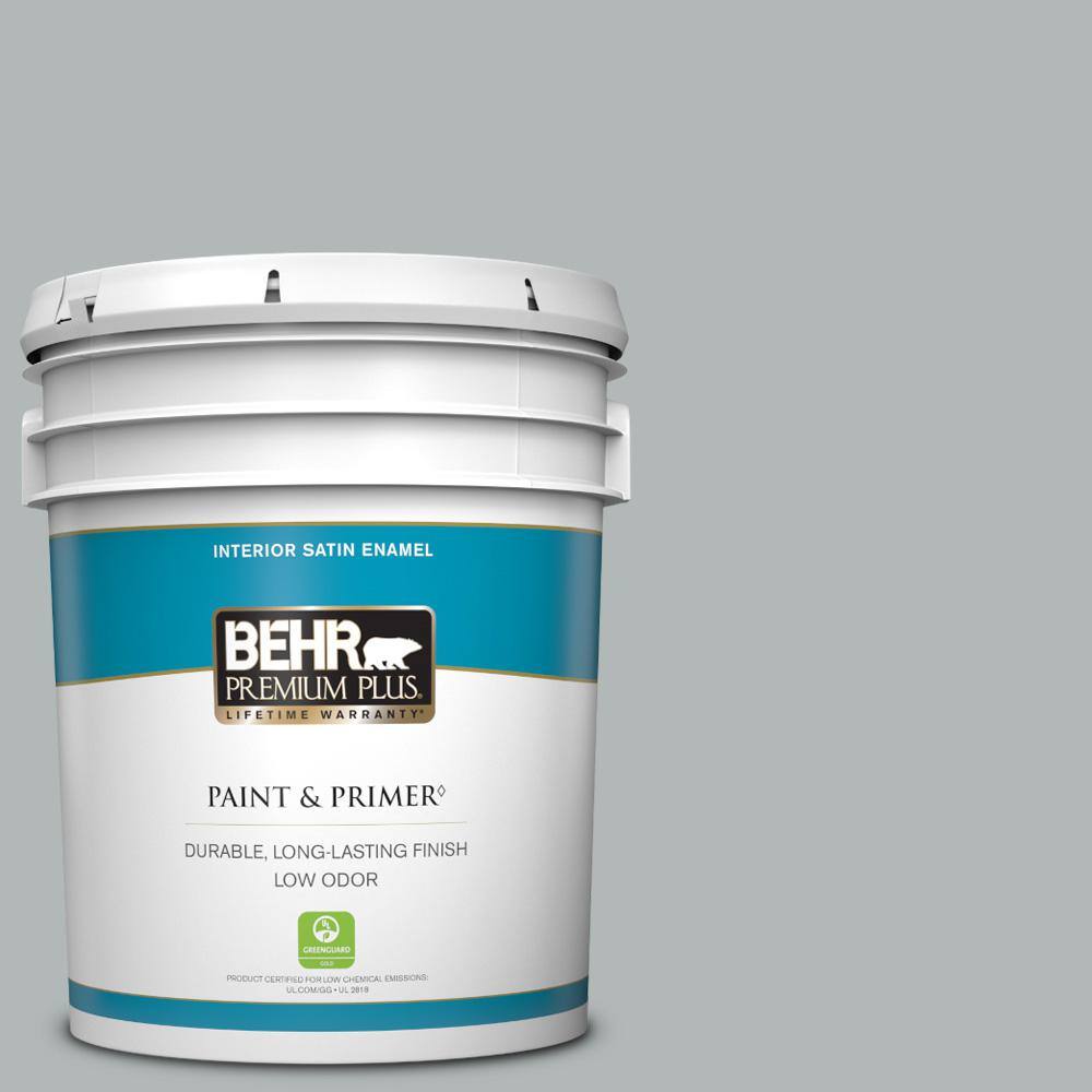 BEHR PREMIUM PLUS 5 gal. #N450-3 Meteor Shower Satin Enamel Low Odor ...