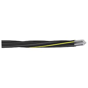 Southwire 1000 ft. 1/0-1/0-2 Black Stranded AL Triplex Brenau URD Cable ...