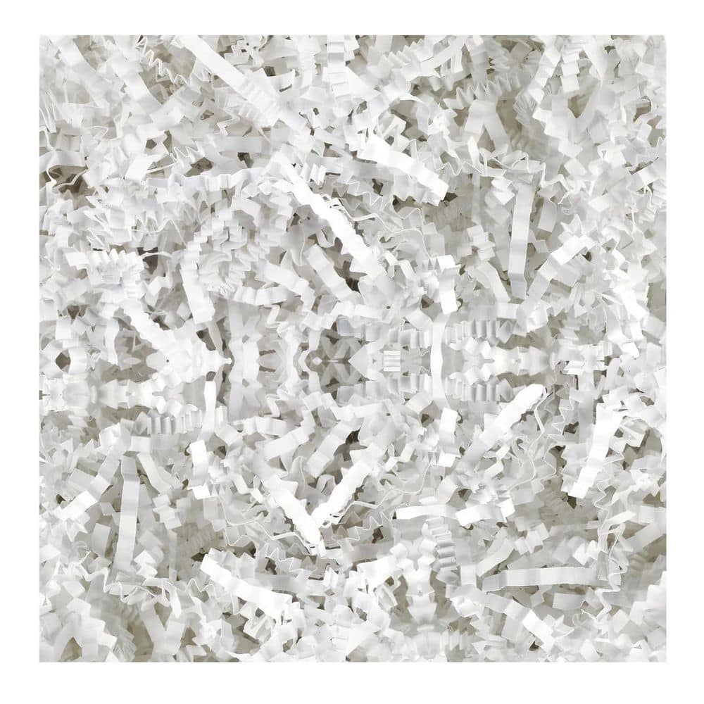 N/A ½ lb. Crinkle Paper Filler Shredded Gift Basket Packaging White for ...