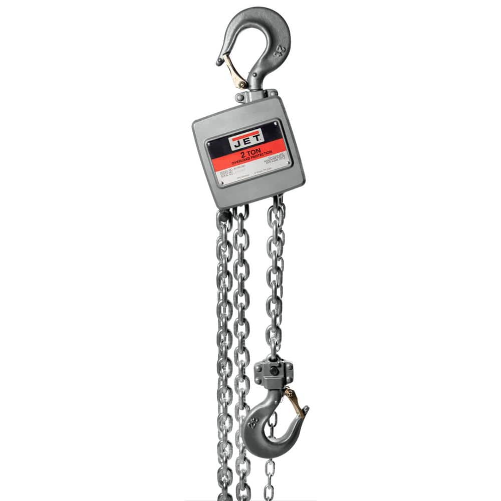 Jet AL100-200-15 2-Ton Hand Chain Manual Hoist with 15 ft. of Lift ...