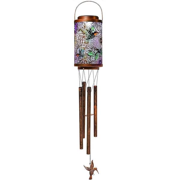Phewnyzo Solar-Powered Outdoor Wind Chimes with Lantern and Waterproof ...