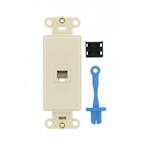 Leviton Almond 1-Gang Data Jack Wall Plate (1-Pack)-41638-T - The Home ...
