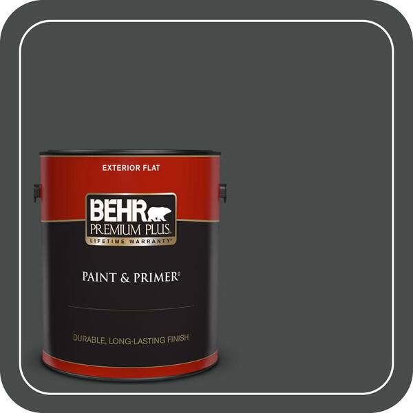 BEHR PREMIUM PLUS 1 gal. #N450-7 Astronomical Flat Exterior Paint ...