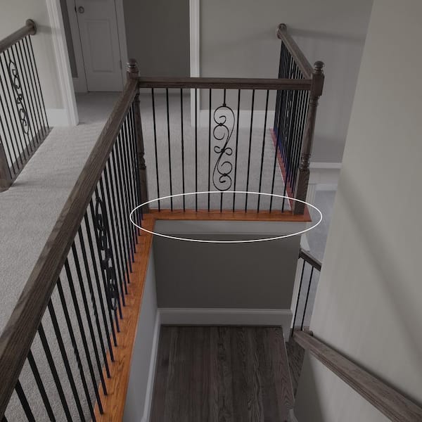 EVERMARK Stair Parts 12 in. x 5-1/4 in. x 1-1/8 in. Unfinished Red Oak ...