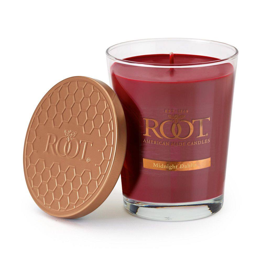 ROOT CANDLES Veriglass Midnight Dahlia Crimson Red Scented Jar Candle ...