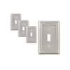 DEWENWILS 1-Gang Brushed Nickel Toggle Metal Wall Plates (4-Pack ...