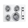Summit Appliance 24 in. Coil Electric Cooktop in White with 4 Elements ...