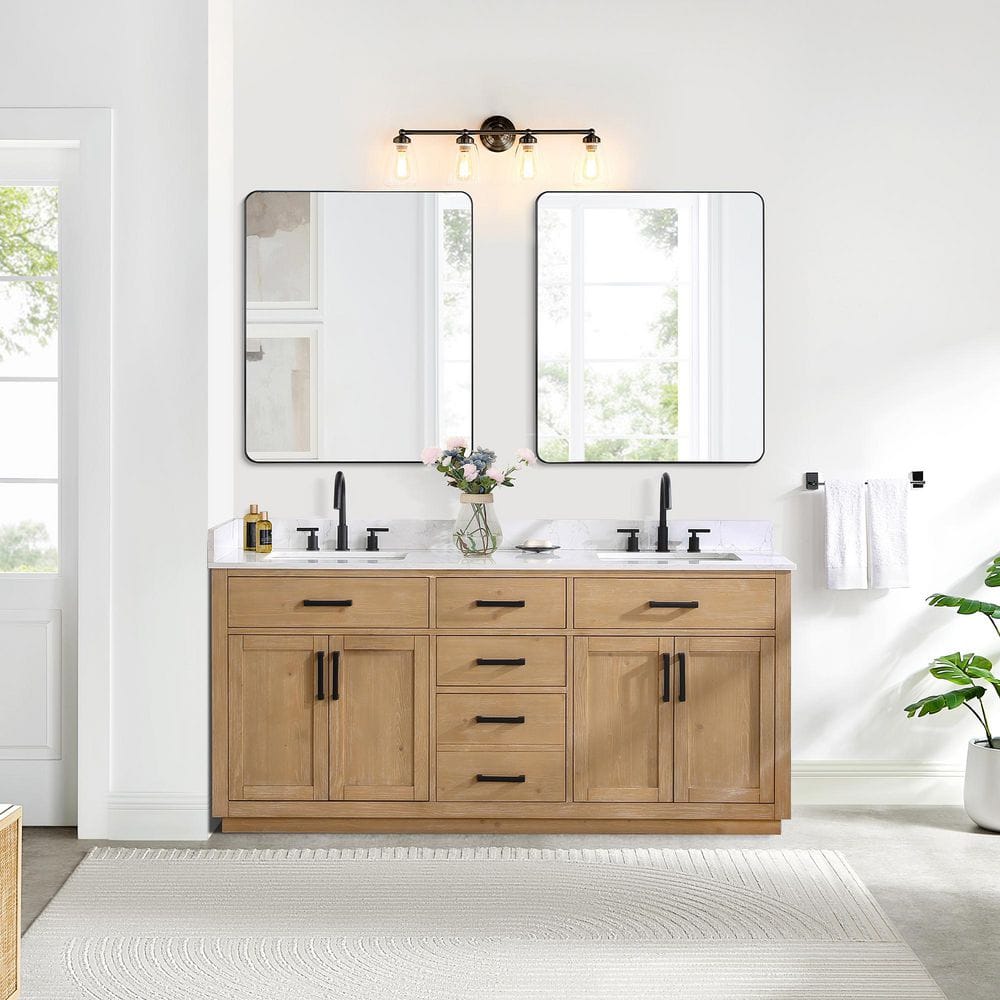 Altair Gavino 72 in. W x 22 in. D x 34 in. H Double Sink Bath Vanity in ...