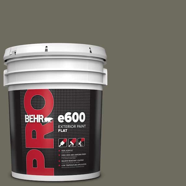 BEHR PRO 5 gal. #N370-6 Gladiator Gray Flat Exterior Paint PR61305 ...