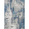 Abani Vista Blue 6 ft. x 9 ft. Abstract Polyester Area Rug VST130A-6 ...