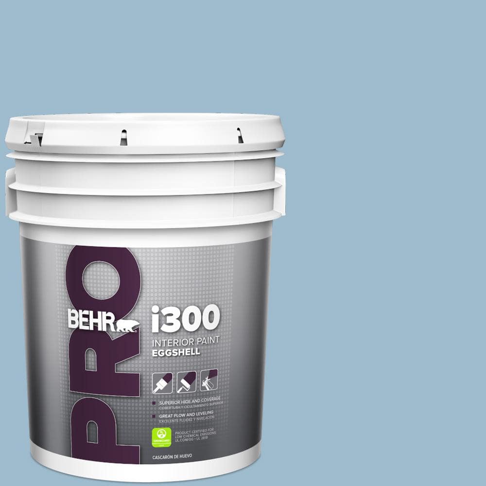 BEHR PRO 5 gal. #S500-3 Partly Cloudy Eggshell Interior Paint PR33005 ...