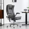 HOMCOM Faux Leather Adjustable Height, Tilt Computer Office Chair in ...