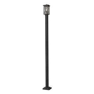 Sheridan 1-Light Black 111.25 in. Aluminum Hardwired Outdoor Weather ...