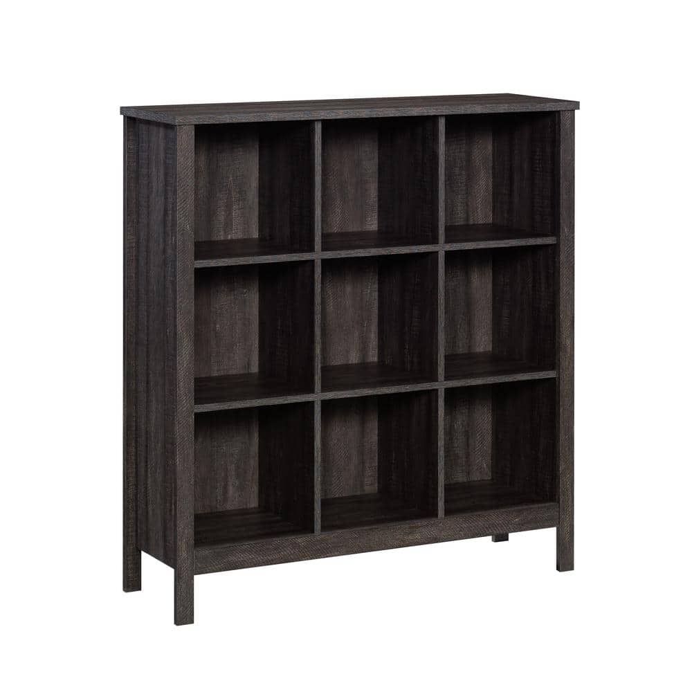 SAUDER Select 41.85 in. Tall Blade Walnut Engineered Wood 9-Cube Accent ...